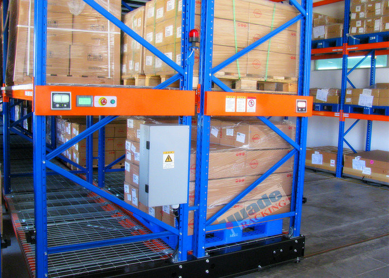 Warehouse Powered Mobile Racking , 10 Meters Height Movable Racks ...