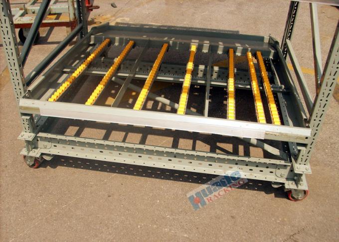 Dynamic Carton Flow Rack / Pallet Flow Rack Systems With Inclined Rollers